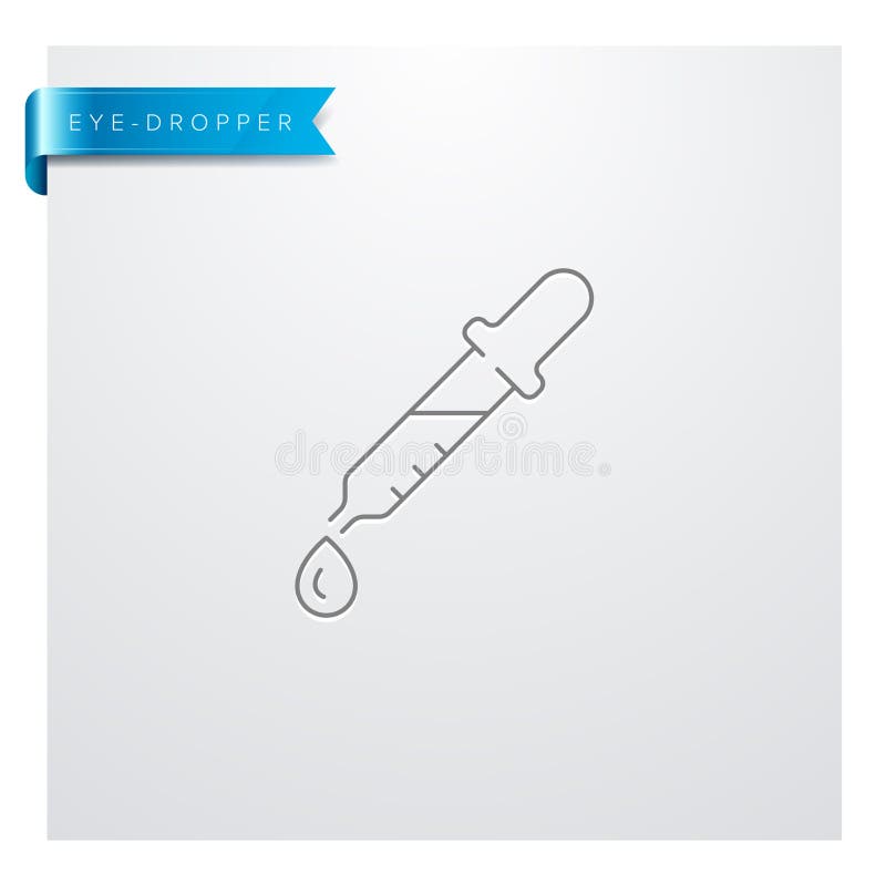 Eye-Dropper Line Icon stock illustration. Illustration of linear ...