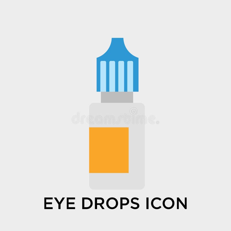 Eye Drops Icon Vector Sign and Symbol Isolated on White Background, Eye ...