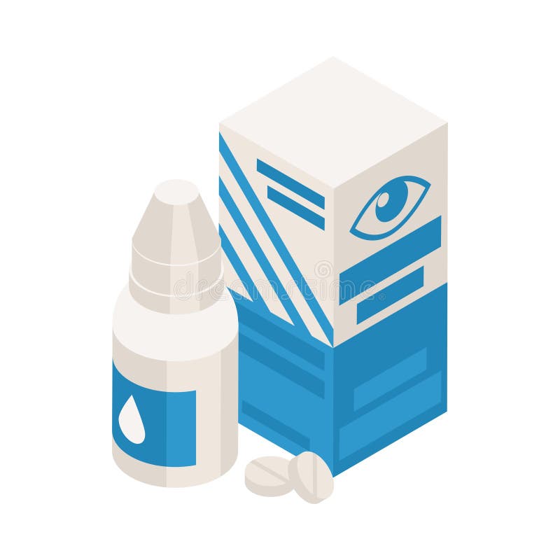 Eye Drops Isometric Composition Stock Illustration - Illustration of ...