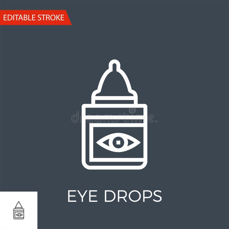 Eye Drops Vector Icon stock vector. Illustration of graphic - 197124954