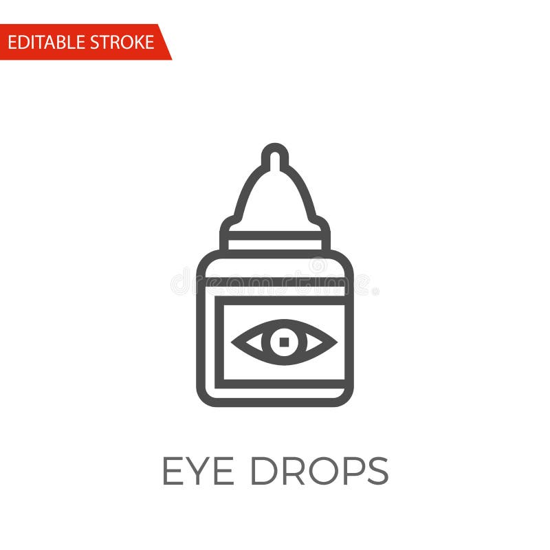 Eye Drops Vector Icon stock vector. Illustration of object - 98736431