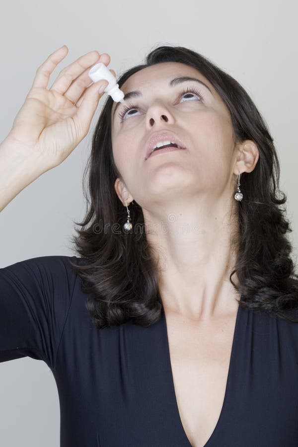 Eye drops woman stock image. Image of body, ache, severe - 13507899