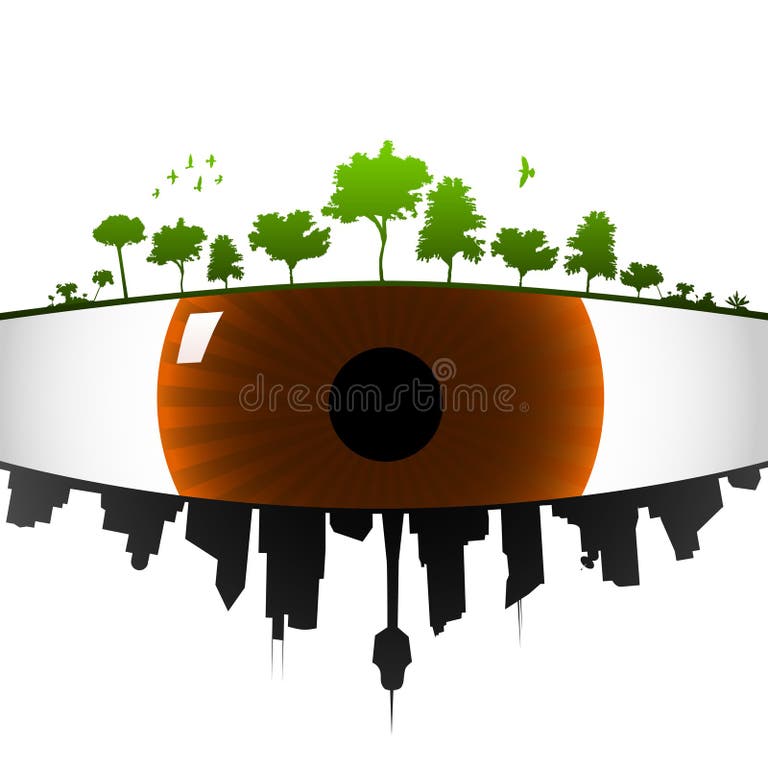 Eye on Earth stock vector. Illustration of clean, future - 7684124