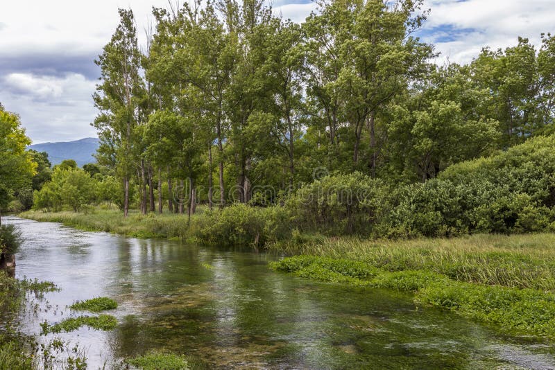 Eye of the Earth, Spring of Cetina River in Croatia. Stock Image ...