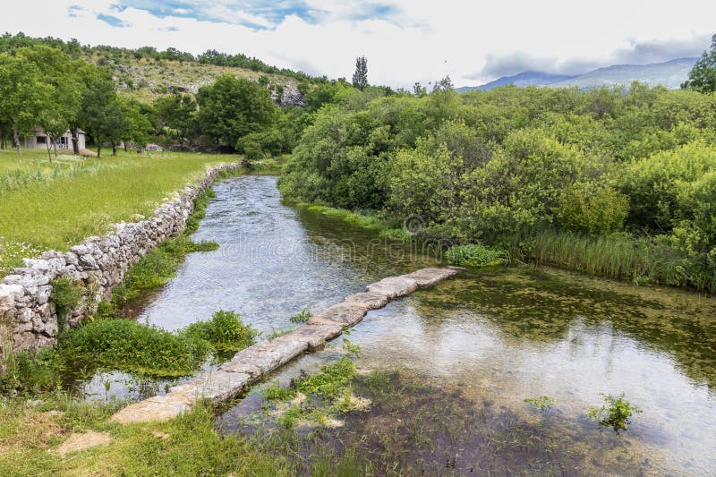 Eye of the Earth, Spring of Cetina River in Croatia. Stock Image ...