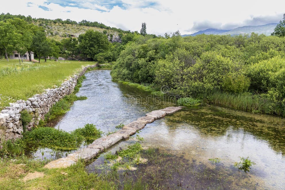 Eye of the Earth, Spring of Cetina River in Croatia. Stock Image ...