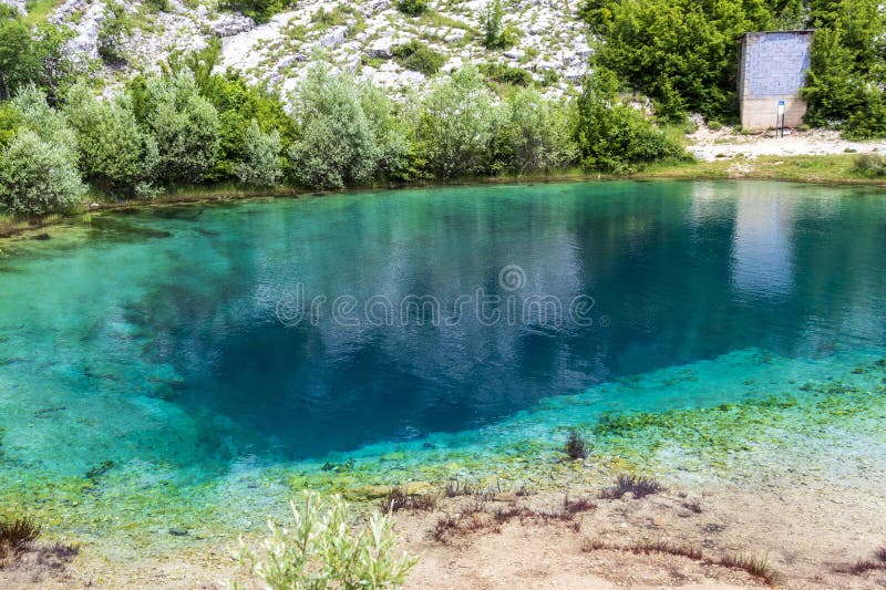Eye of the Earth, Spring of Cetina River in Croatia. Stock Photo ...