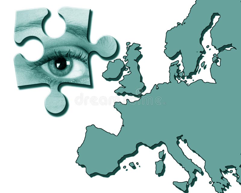 Eye on Europe stock illustration. Illustration of outline - 6072096