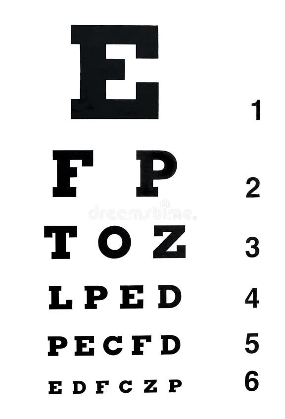 Eye exam chart stock image. Image of ophthalmology, eyesight - 486505