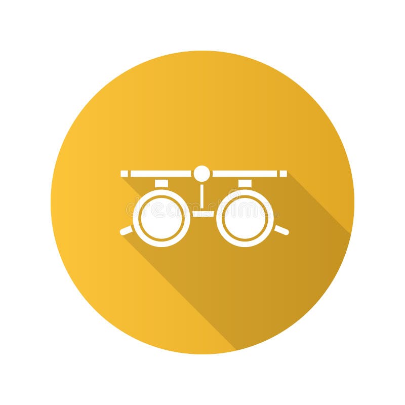 Eye Exam Glasses Flat Design Long Shadow Glyph Icon Stock Vector ...