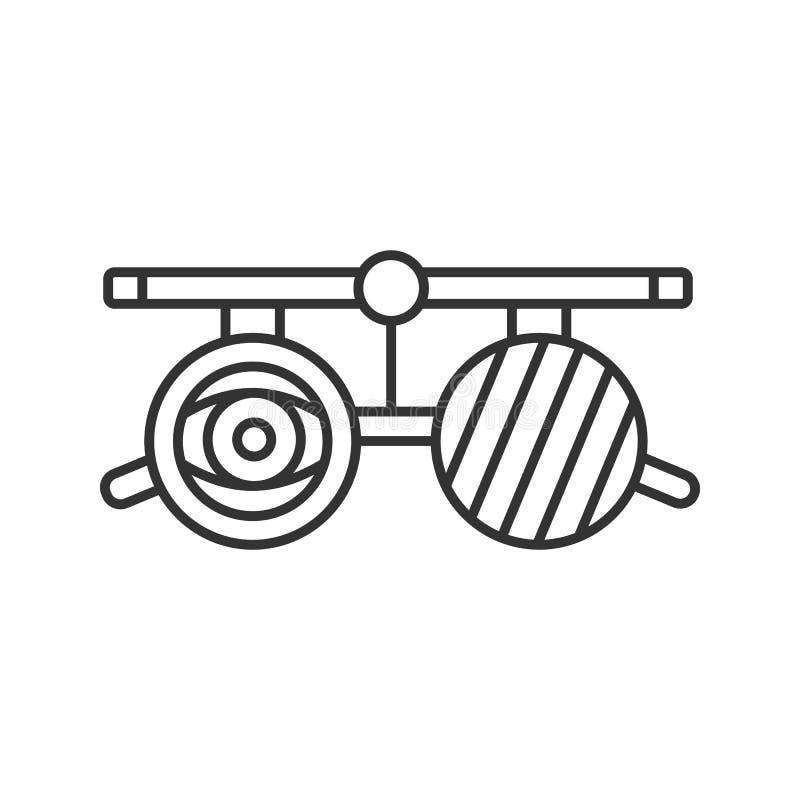 Eye Exam Glasses Linear Icon Stock Vector - Illustration of eyeglasses ...