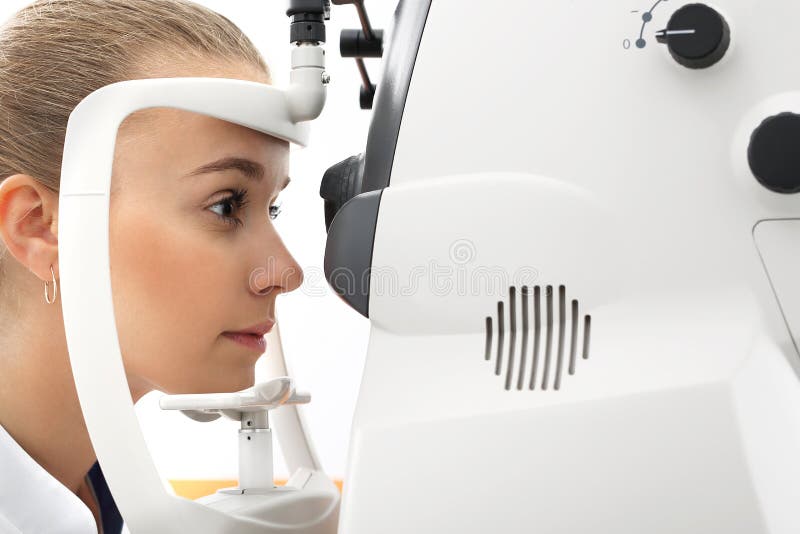 An Eye Exam, the Patient in Ophthalmology Clinic Stock Image - Image of ...