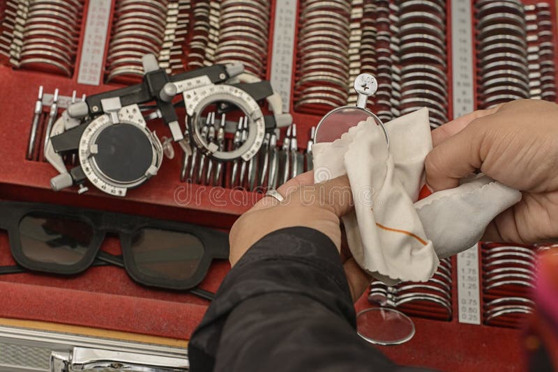 Eye exam tools stock photo. Image of lens, ophthalmology - 58175800