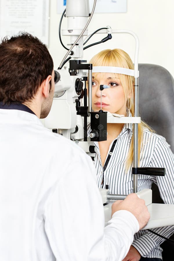 Eye examination stock image. Image of patient, oculist - 28825689