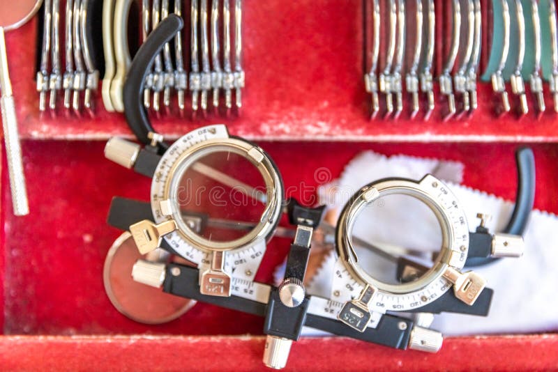 Eye Examination by Optometrist at Clinic, Optical Lens Stock Image ...