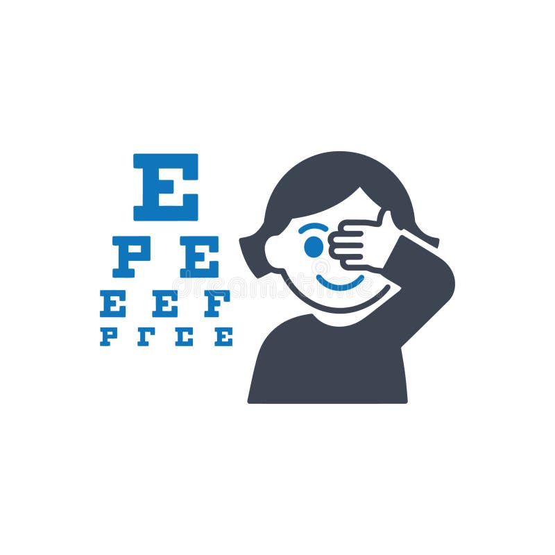 Eye Examination Test Icon stock vector. Illustration of chart - 384691771