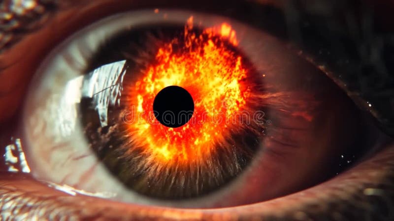 An Eye with an Explosion in the Iris, a Striking Visual Metaphor of ...
