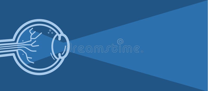 Eye, Eyeball with Visible Light Beam Stock Vector - Illustration of ...