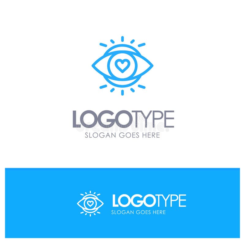 Eye, Eyes, Education, Light Blue Outline Logo Place for Tagline Stock ...
