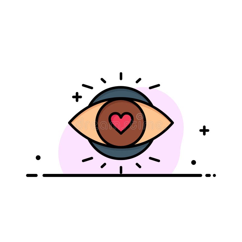 Eye, Eyes, Education, Light Business Flat Line Filled Icon Vector ...