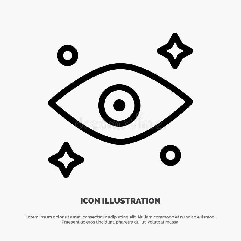 Eye, Eyes, Watching Line Icon Vector Stock Vector - Illustration of ...