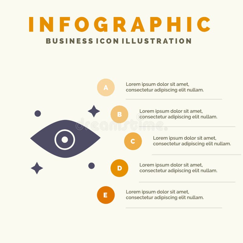 Eye, Eyes, Watching Solid Icon Infographics 5 Steps Presentation ...
