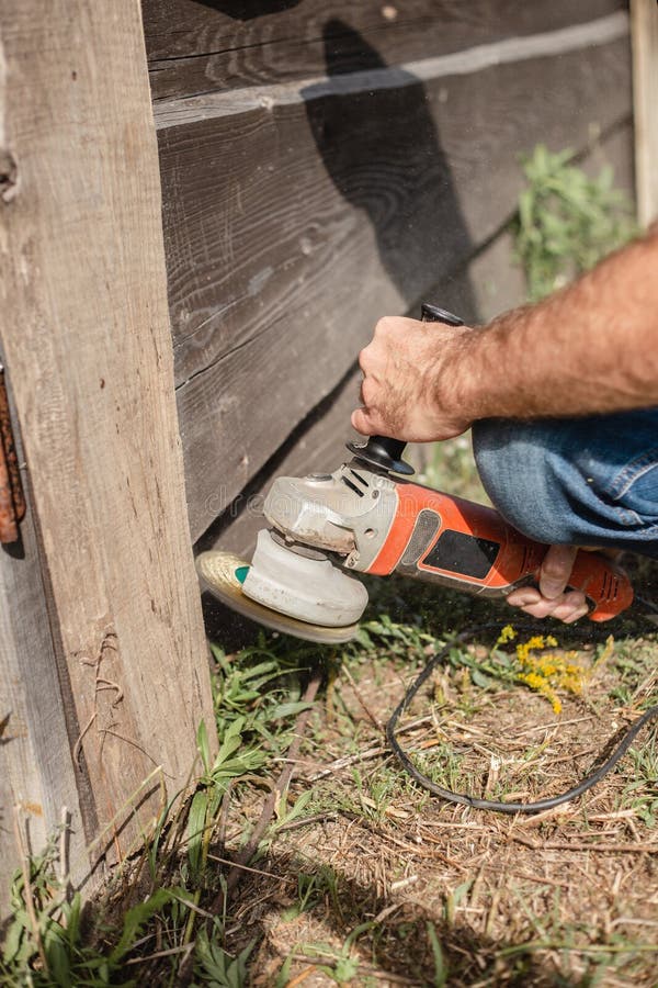 Eye and Face Protection when Working with Power Tools Stock Image ...