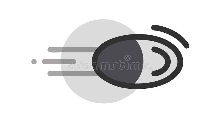Eye with Fast Motion Blur. Speed Perception and Dynamic Vision. Vector ...