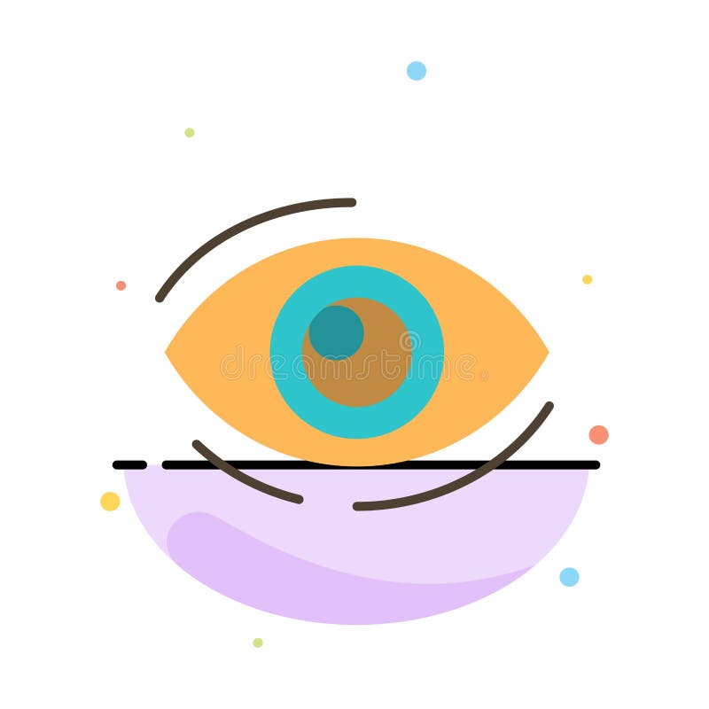 Eye, Find, Look, Looking, Search, See, View Abstract Flat Color Icon ...
