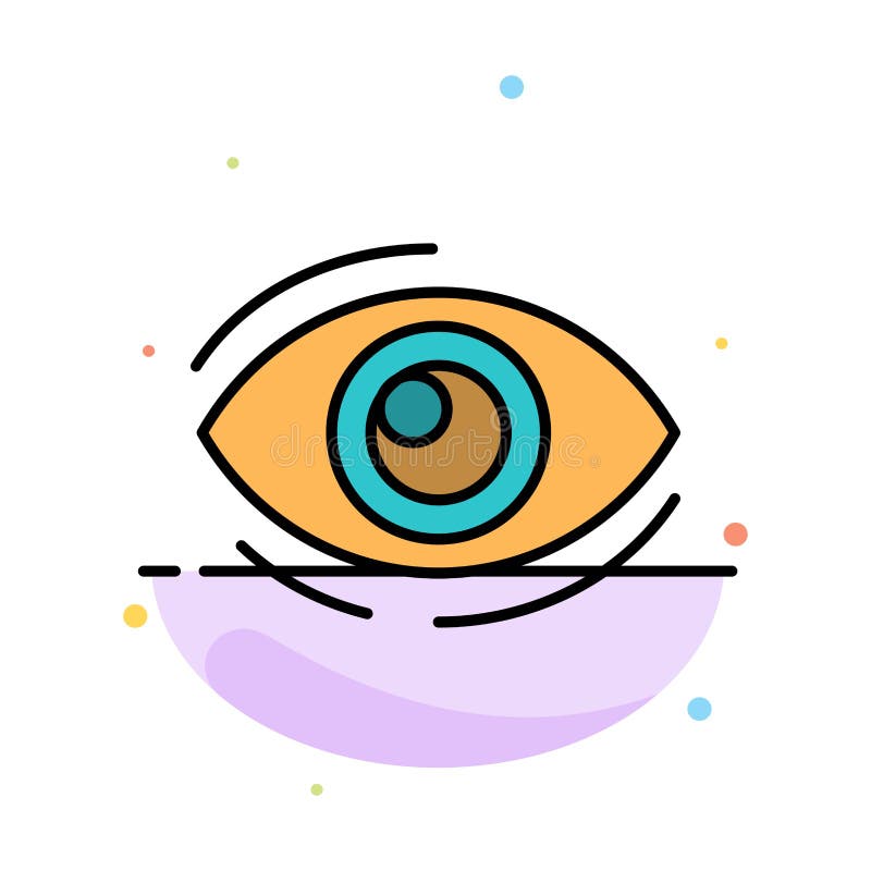 Eye, Find, Look, Looking, Search, See, View Abstract Flat Color Icon ...