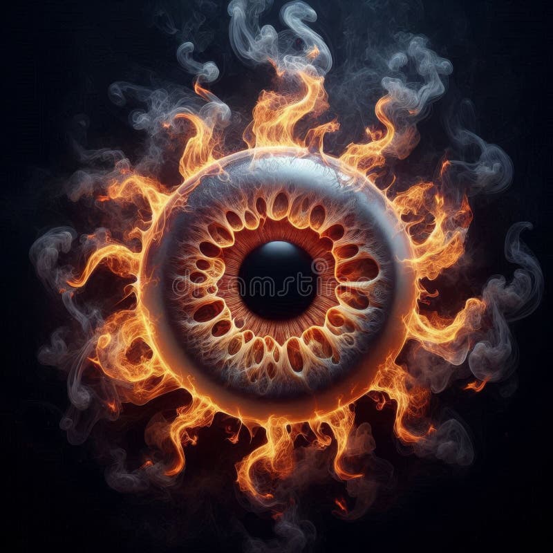 Eye of Fire stock illustration. Illustration of vision - 328627889