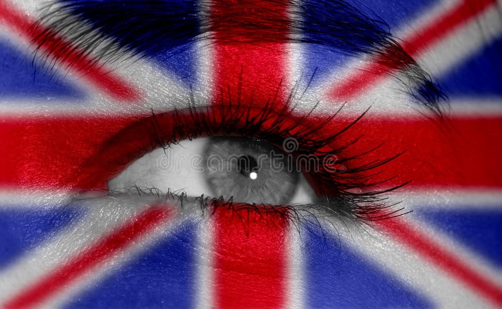 Eye with flag stock image. Image of face, close, people - 15476289