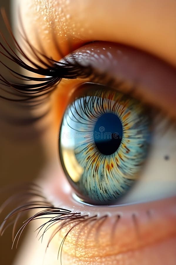 Eye in Flat Multicolor Iris Detail Stock Illustration - Illustration of ...