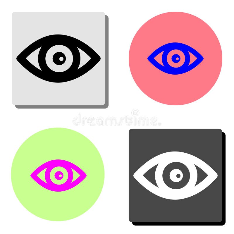 Eye. flat vector icon stock vector. Illustration of business - 138656558