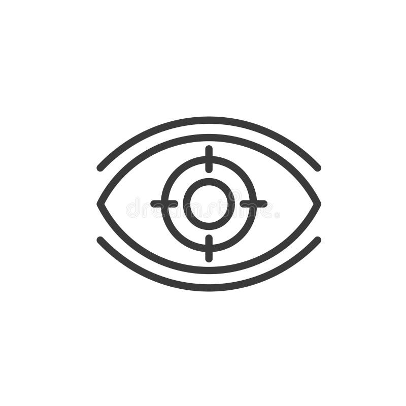 Eye Focus, Icon in Line Design. Focus, Clarity, Sharpness, Vision ...