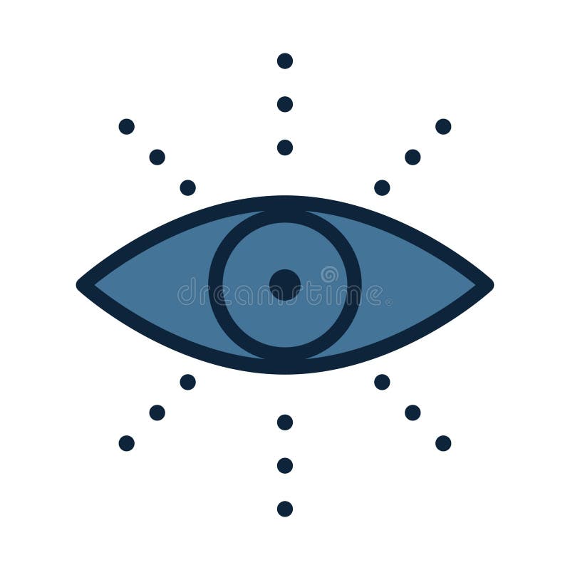Eye Focus Line Isolated Vector Icon Can Be Easily Modified and Edit ...