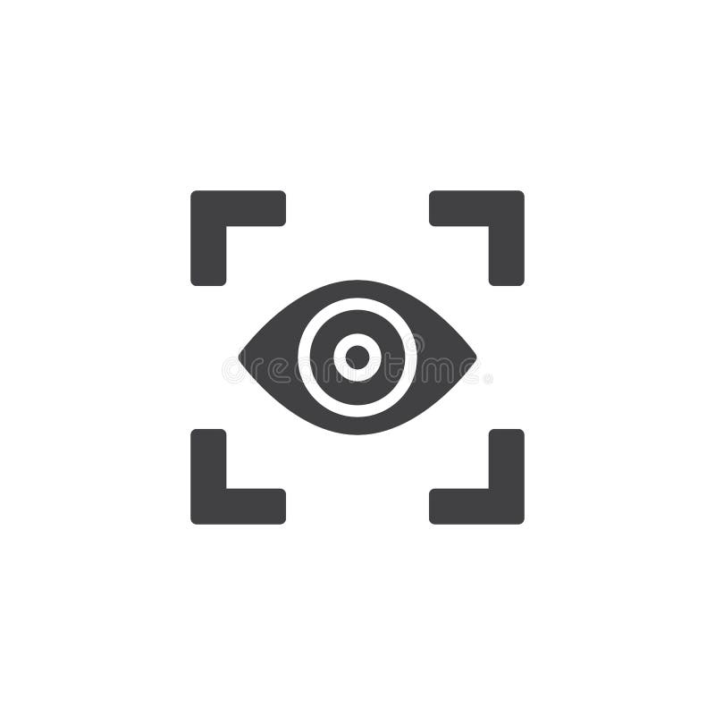 Eye Focus vector icon stock vector. Illustration of pictogram - 135468159