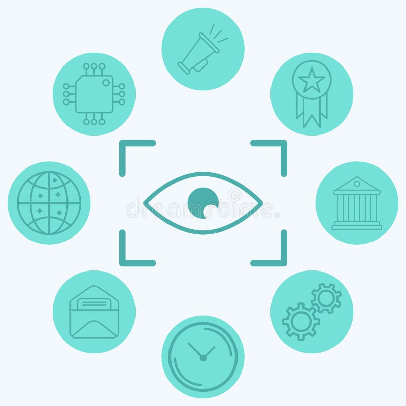 Eye Focus Vector Icon Sign Symbol Stock Illustration - Illustration of ...