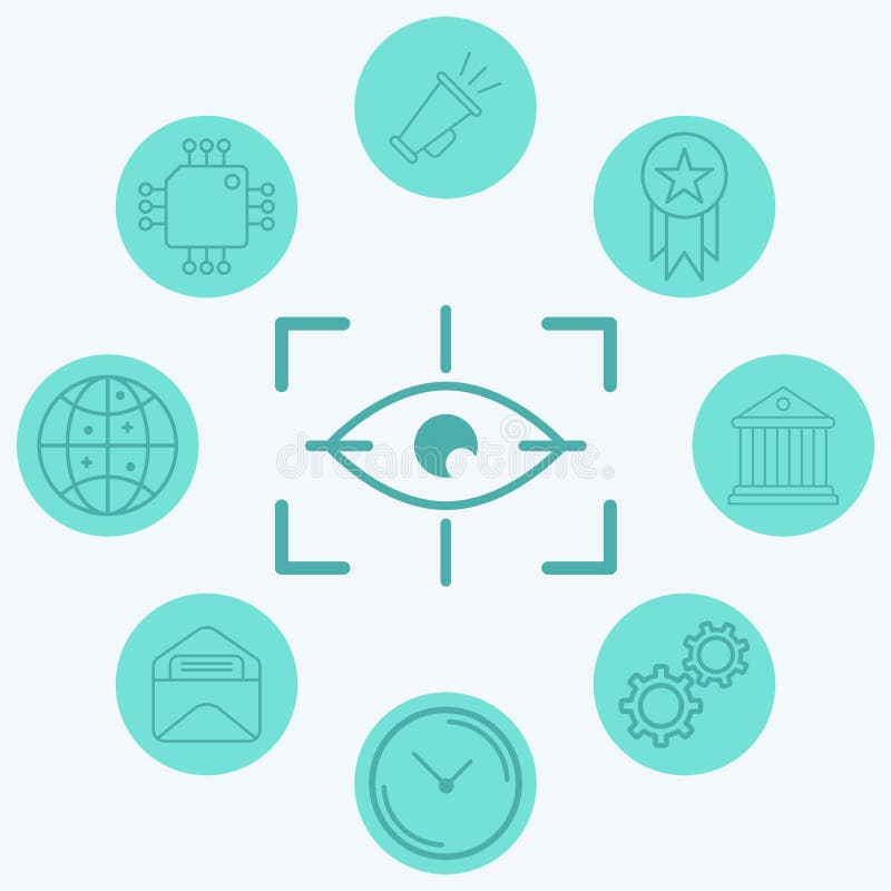 Eye Focus Vector Icon Sign Symbol Stock Illustration - Illustration of ...