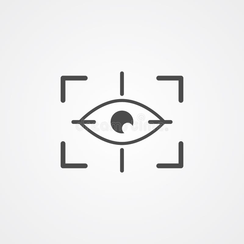Eye Focus Vector Icon Sign Symbol Stock Vector - Illustration of ...
