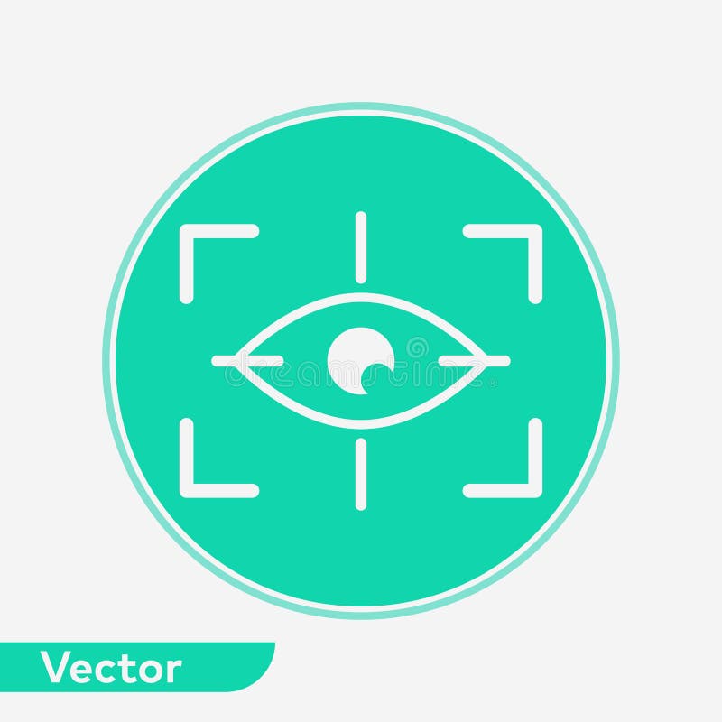Eye Focus Vector Icon Sign Symbol Stock Vector - Illustration of look ...