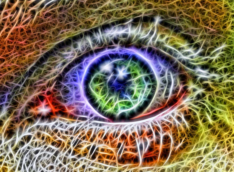 Eye from fractals stock illustration. Illustration of pupil - 8680497