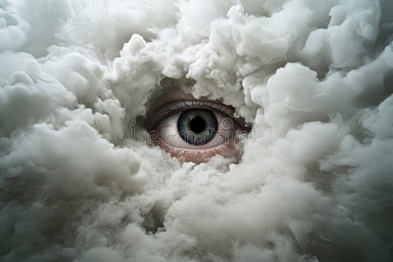 A Eye in a Fully Abstract Smoke Storm. the Vibe is Very Ethereal Stock ...