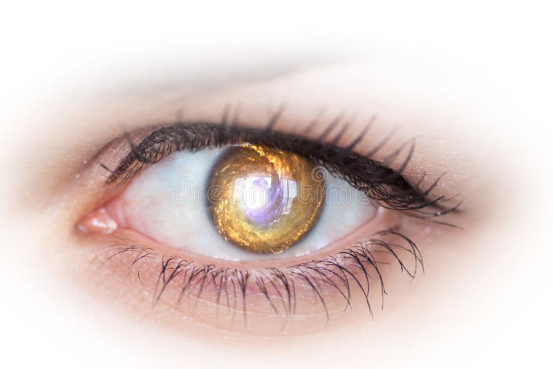 Eye and Galaxy. Concept Photo. Stock Photo - Image of creativity ...
