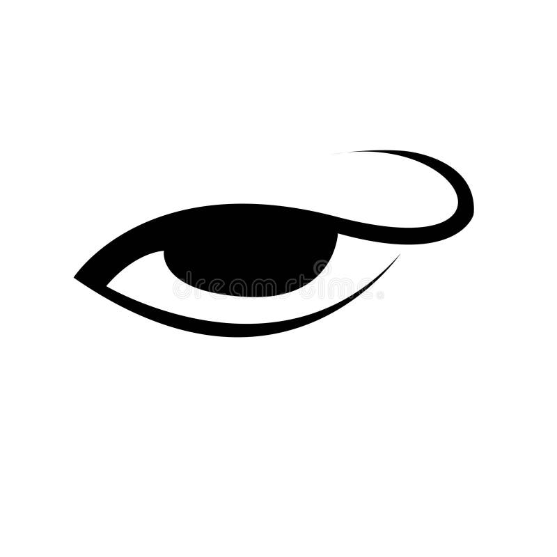 Eye Gaze Logo in Black and White Stock Illustration - Illustration of ...