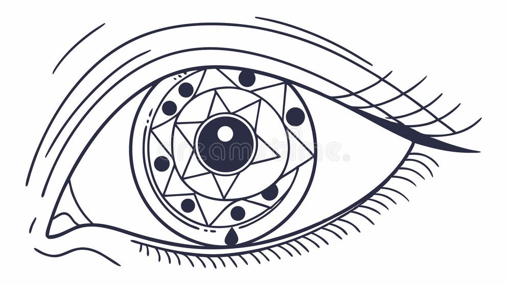 Eye with Geometric Pupil Vision Insight Concept, Vector Design ...