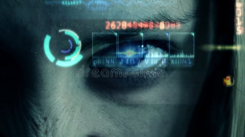 Eye of Girl with Light and Reflection Stock Footage - Video of ...