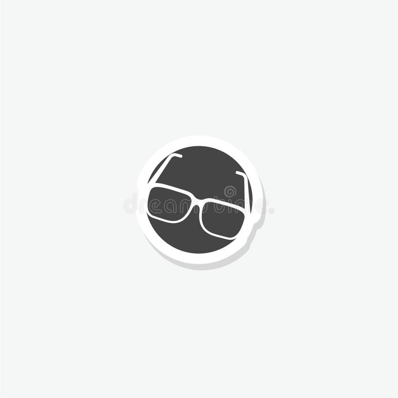 Eye Glasses Optic Logo Sticker Icon Stock Vector - Illustration of ...