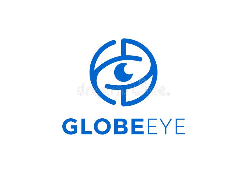 Eye Global Logo Design. Vision Digital Connection Icon Symbol Stock Illustration - Illustration ...