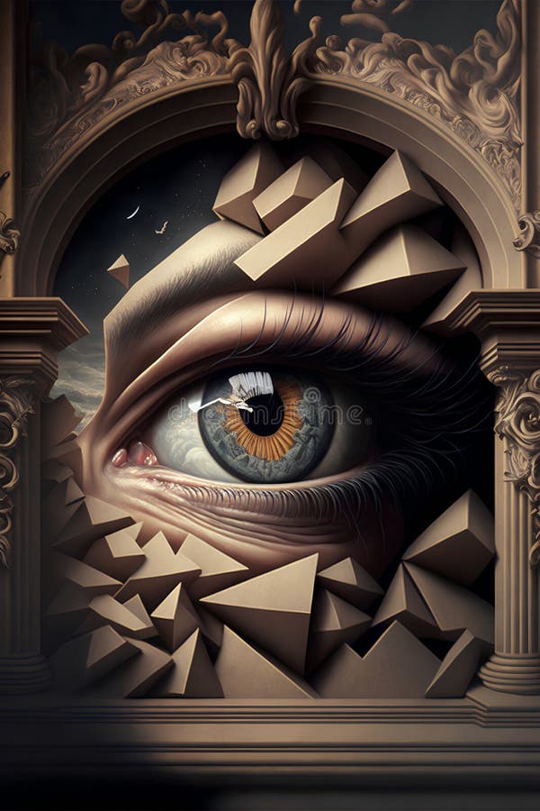 Eye of God. Eye of Providence. 3D Rendering. Fantasy Stock Illustration ...